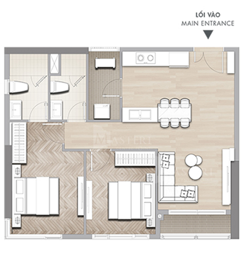 E2.04 2 BR Type 1 - Masteri Centre Point